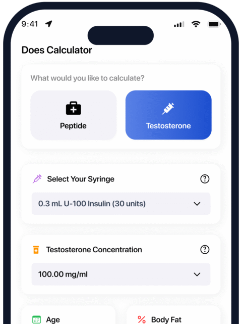 Testosterone Dose Calculator